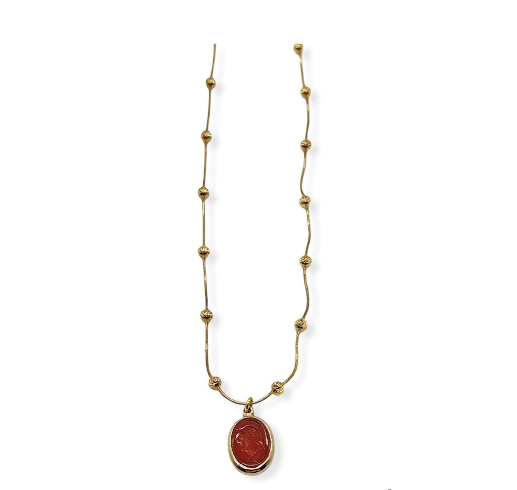 Carnelian Intaglio Necklace – hipV Modern Vintage Jewelry